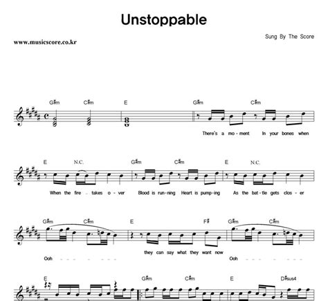The Score Unstoppable 악보