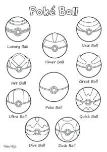 Pokeball Coloring Pages Pokeball Coloring Page Printable Pokeball