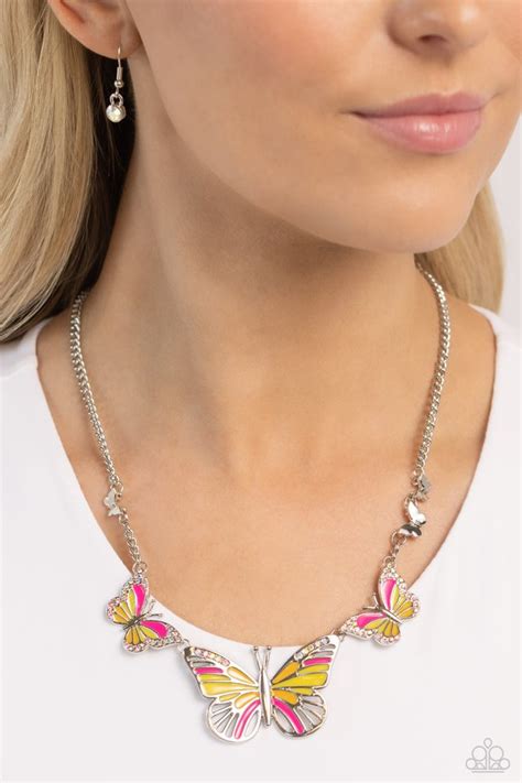 Paparazzi Necklace ~ The Flight Direction Yellow Paparazzi Jewelry