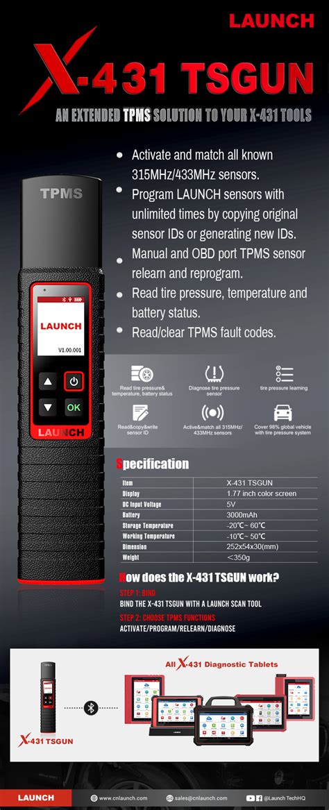 LAUNCH™ X-431 TSGUN TPMS WAND (TSGUN PRO) - LAUNCH Diagnostics ...