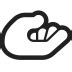 Palm Up Hand Default Icon FluentUI Emoji Mono Iconpack Microsoft