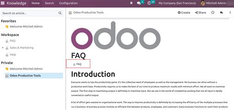 What Is Knowledge Module In Odoo 16