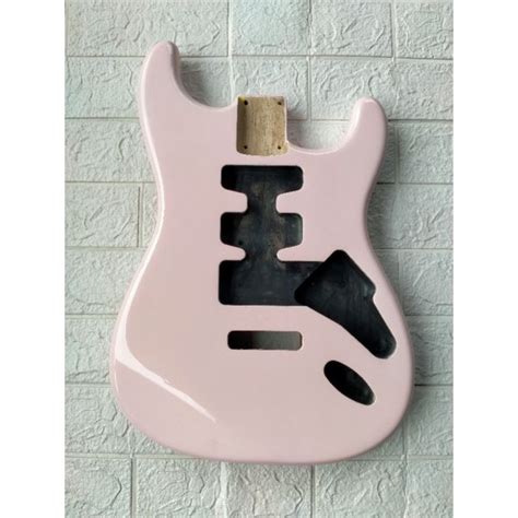 Jual Body Gitar Custom Model Hss Shellpink Preorder Shopee Indonesia