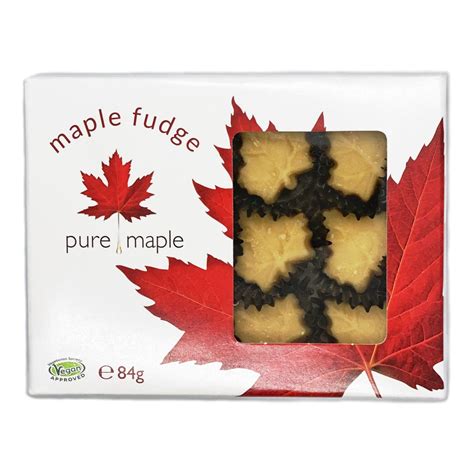 Maple Vegan Fudge Soft Maple Leaf Candies 84g Pure Maple Syrup Wholesale