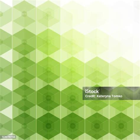 Latar Belakang Vektor Geometris Hijau Segi Enam Vektorgrafik Eps 10