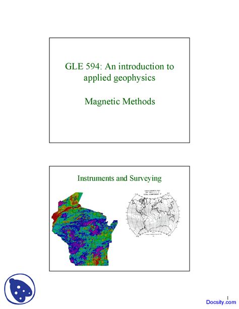 Instruments And Surveying Seismology Lecture Slides Docsity