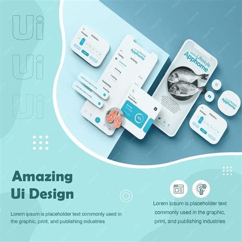 Premium Vector Ui Design For Smartphone Elements Collection Representations Of User Experience