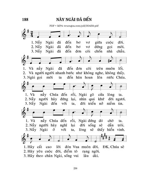 [sheet] Này Ngài đã đến Pdf Mi Trầm Lời And Hợp âm Nốt Nhạc