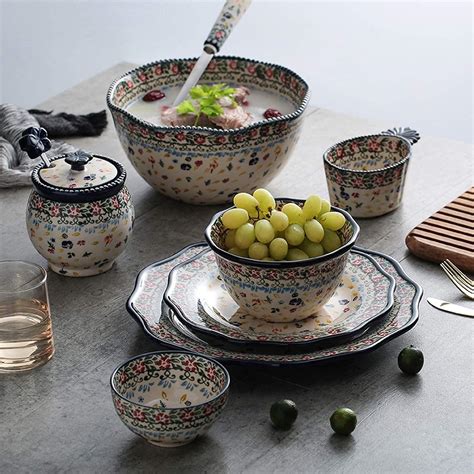 Table Service Geschirr Set High End Geschirr Set Keramik Geschirr Sets Vintage Muster