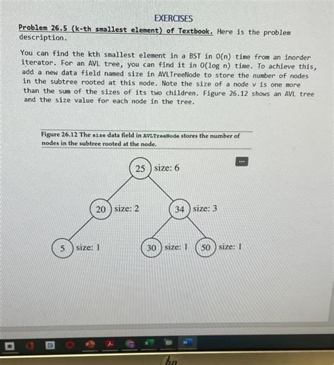 exercises problem 26 5 k th smallest element of