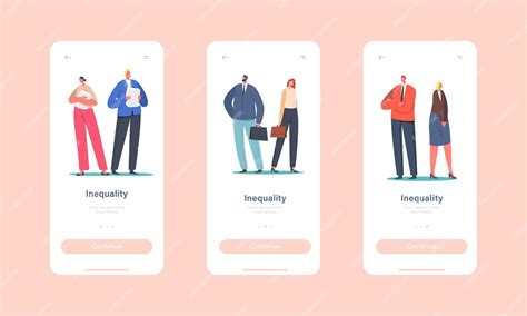 Premium Vector Gender Inequality Sex Discrimination Mobile App Page