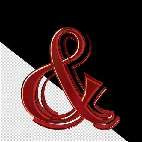 Premium Psd Red Symbol Front View