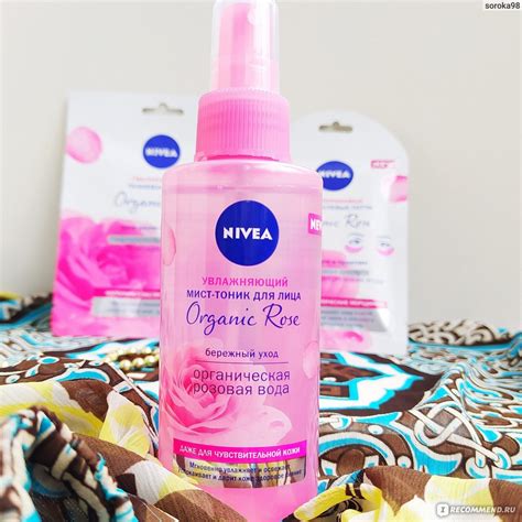 Мист тоник для лица NIVEA Увлажняющий ORGANIC ROSE Уход за кожей в