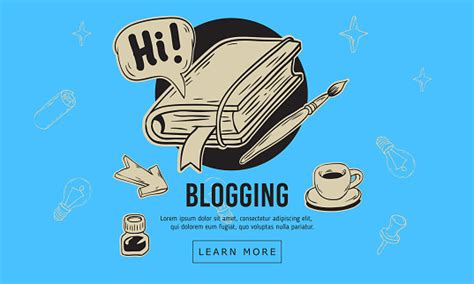 블로깅 예술 만화 손으로 그린 스케치 라인 아트 스타일 그림 일러스트 아이콘 디자인의 필수적인 관련된 개체 및 도구 디지털 화면에 대한 스톡 벡터 아트 및 기타 이미지