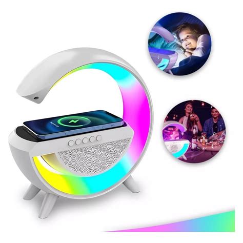 Caixa de Som G Speaker Luminária Bluetooth Inteligente Carregador Sem
