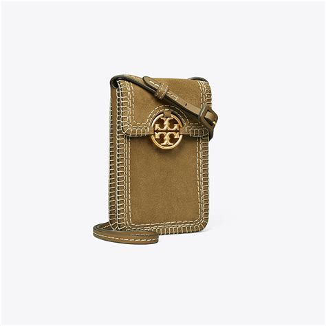 Buy Tory Burch Miller Suede Stitched Phone Crossbody Toasted Sesame