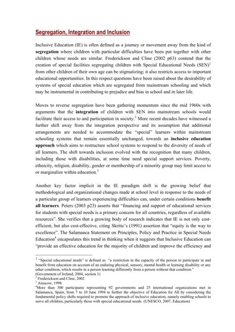 Segregation Integration And Inclusion