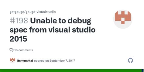 Unable To Debug Spec From Visual Studio Issue Getgauge