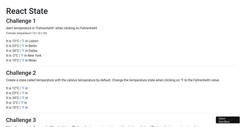 React State Forked Codesandbox