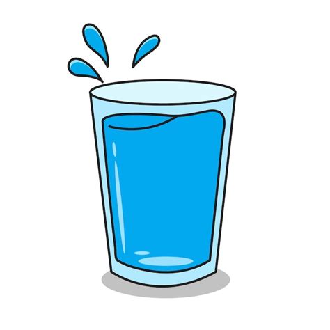 Premium Vector Glass Filled With Water Isolated On A White Background