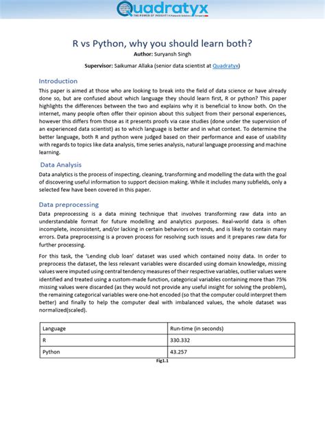 R Vs Python Why Learn Both Pdf