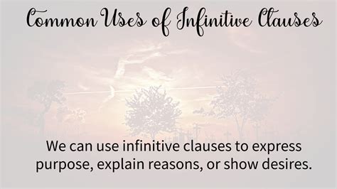 Understanding Infinitive Clauses A Simple Guide — Funny Face Fiction