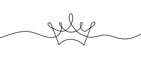 크라운의 연속 선형 도면 손으로 그린 단일 선 그리기 왕 또는 여왕 기호 국왕에 대한 스톡 벡터 아트 및 기타 이미지 국왕 선 여왕 Istock