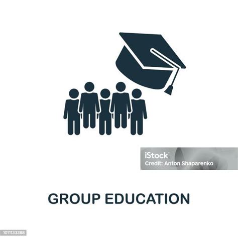 Icône Du Groupe Éducation Créative Illustration De Lélément Simple Le