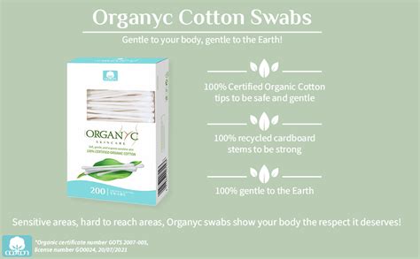 Organyc 100 Certified Organic Cotton Swabs No Man Made