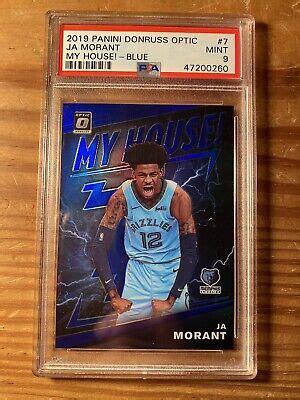 2019 20 Panini Donruss Optic Ja Morant 7 RC Blue Prizm Card 85 My