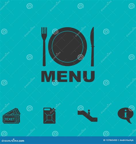 menu icon flat stock vector illustration of flavor 137865450