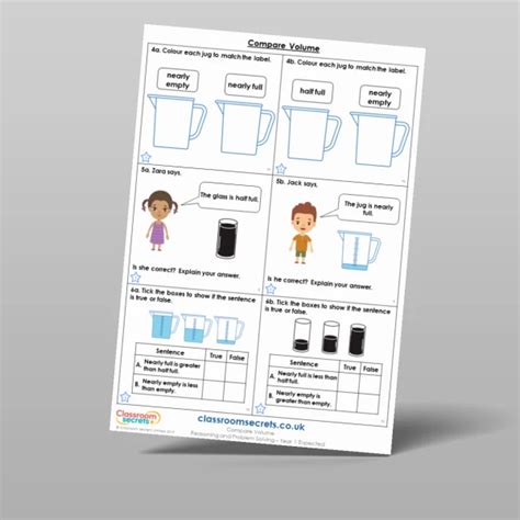 Year 1 Compare Volume Reasoning And Problem Solving Resource