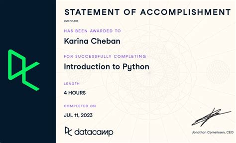 Karina Cheban On Linkedin Python Datacamp Datacareer Dataanalyst