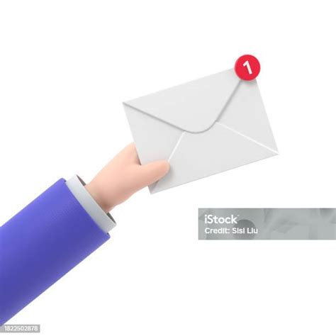 받은 메시지 개념입니다 새로운 이메일 수신 메시지 Sms 메일 배달 서비스 손에 봉투 메일을 받습니다 흰색 배경에 3d