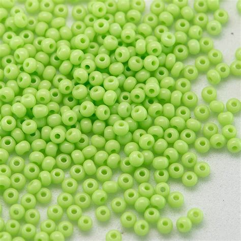 Preciosa Czech Glass Seed Bead Green Glow Opaque Boundless Beads
