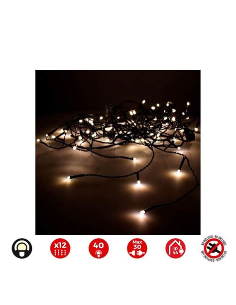 Cortina LED Easy Connect 2x1m 100 LEDs Branco Quente Frio IP44 EDM