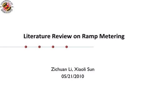 Ppt Literature Review On Ramp Metering Powerpoint Presentation Free