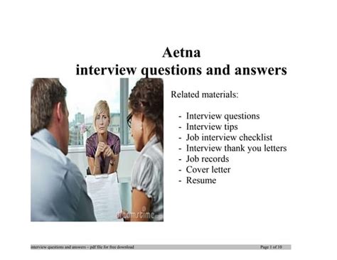 Aetna Interview Questions And Answers Doc