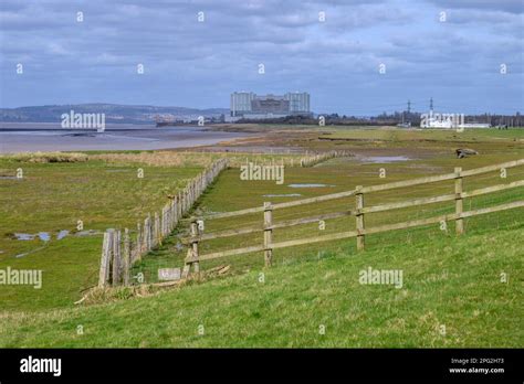Oldbury Nuclear Power Station On The Banks Of The River Severn Estuary
