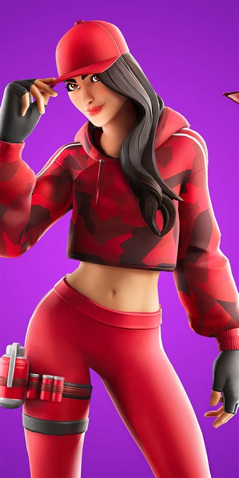 1080x2160 Fortnite Chapter 2 Ruby Red Outfit 2019 Wallpaper Fortnite Games For Girls Girl