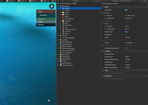 Roblox Studio Camera Stuck In Fixed Position On Play Test Scripting