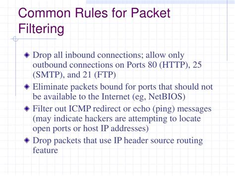 Ppt Packet Filtering Powerpoint Presentation Free Download Id332185