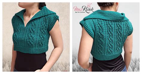 Eternal Cable Crop Top Free Crochet Pattern
