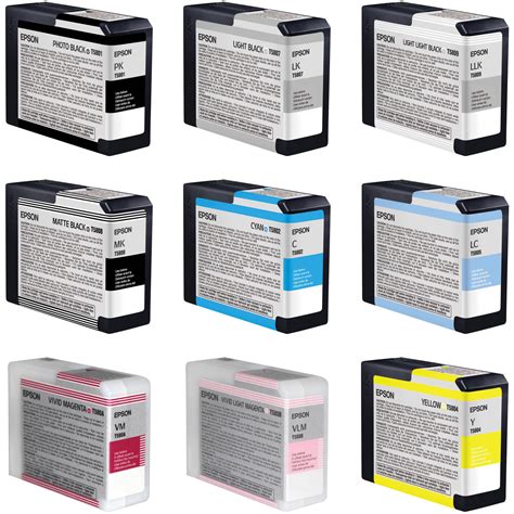 Epson UltraChrome K3 9 Cartridge Ink Set For Stylus Pro 3880
