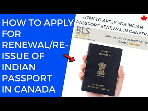 How To Apply For Renewal Re Issue Of Indian Passport In Canada In