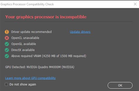Opencl Unavailable And Cant Use Photoshop Adobe Community 12567981