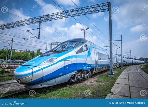 PKP Intercity High Speed Train Pendolino Editorial Photo