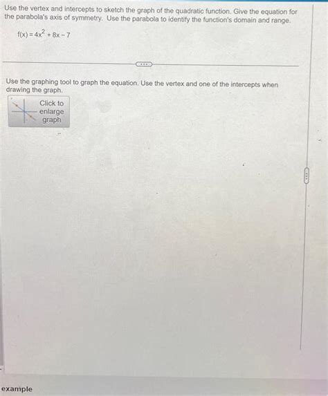 Solved Use The Vertex And Intercepts To Sketch The Graph Of Chegg