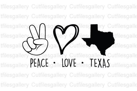 Peace Love Texas Svg Texas Svg Graphic By Cutfilesgallery · Creative