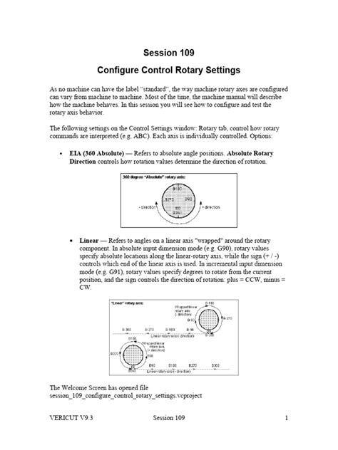 Session 109 Configure Control Rotary Settings Pdf Rotation Machines
